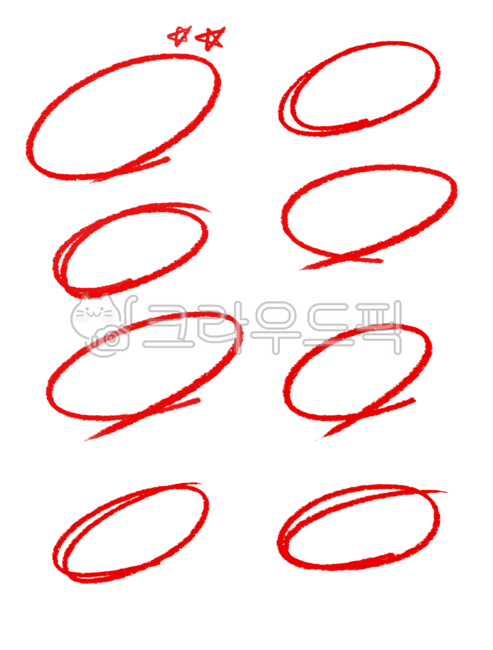 동그라미, 색연필, 색연필강조png, 동그라미png, 빨간색동그라미, 사진,이미지,일러스트,캘리그라피 - Nyij0718작가