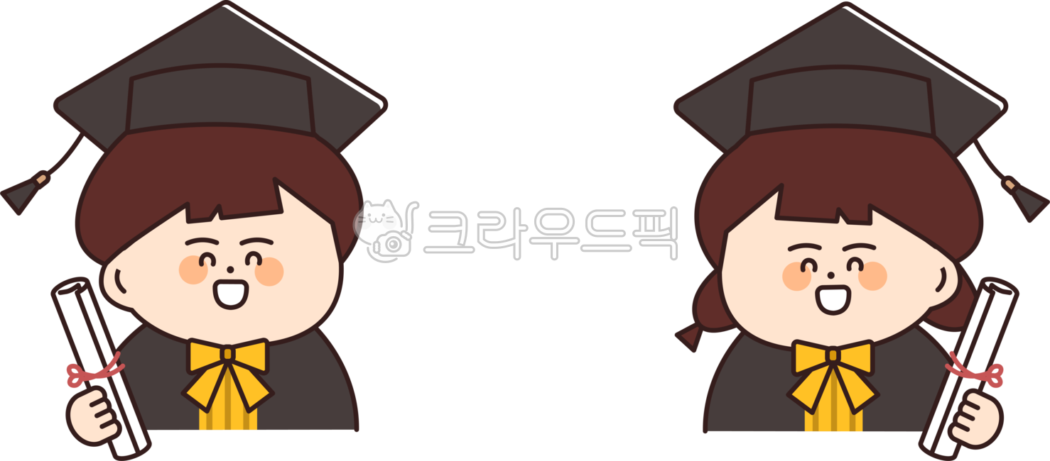 졸업, 졸업식, 유치원졸업, 어린이집졸업, 졸업가운, 사진,이미지,일러스트,캘리그라피 - Anyum작가