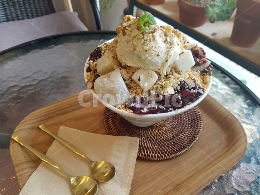 팥빙수, 빙수, 여름빙수, 떡빙수, 인절미빙수, 사진,이미지,일러스트,캘리그라피 - SuA작가