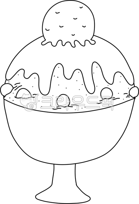 아이스크림, 일러스트, 그림, 빙수, 컬러링북, 사진,이미지,일러스트,캘리그라피 - navisky작가