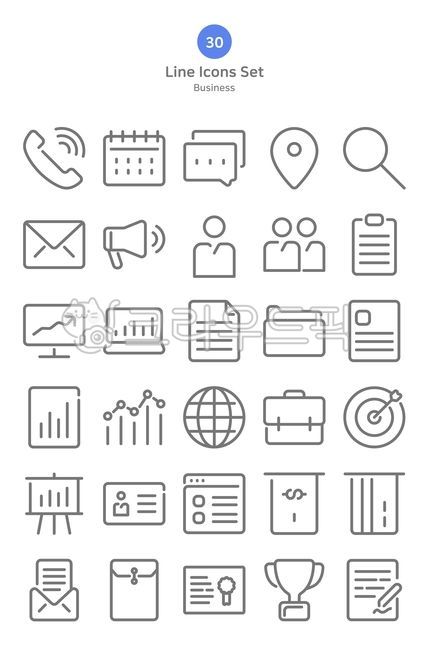 라인아이콘, 비즈니스, 벡터, 라인, 픽토그램, 사진,이미지,일러스트,캘리그라피 - 유자디자인작가