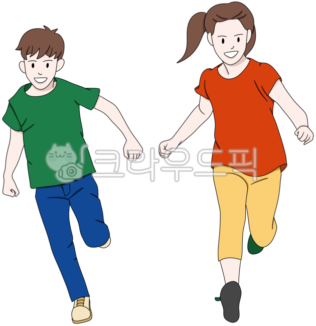 달리는아이들, 뛰는아이들, 달리기, 달리기시합, 경주, 사진,이미지,일러스트,캘리그라피 - khmjoyer작가