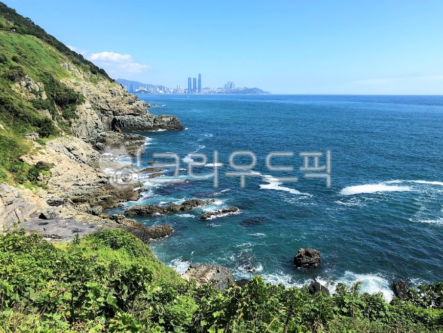 이기대, 오륙도, 부산, 바다, 하늘, 사진,이미지,일러스트,캘리그라피 - lubki작가