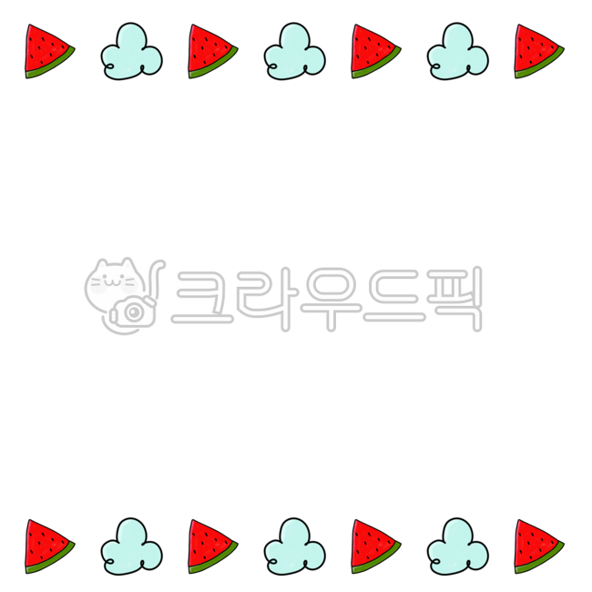 일러스트 여름 수박 Png 그림 사진 이미지 일러스트 캘리그라피 Iamhj작가
