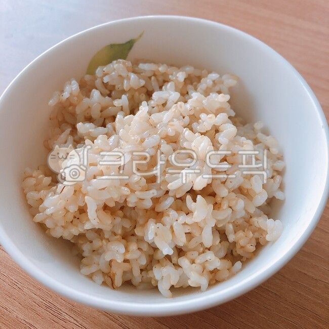 현미, 밥, 쌀, 공기밥, 현미밥, 사진,이미지,일러스트,캘리그라피 - yange작가