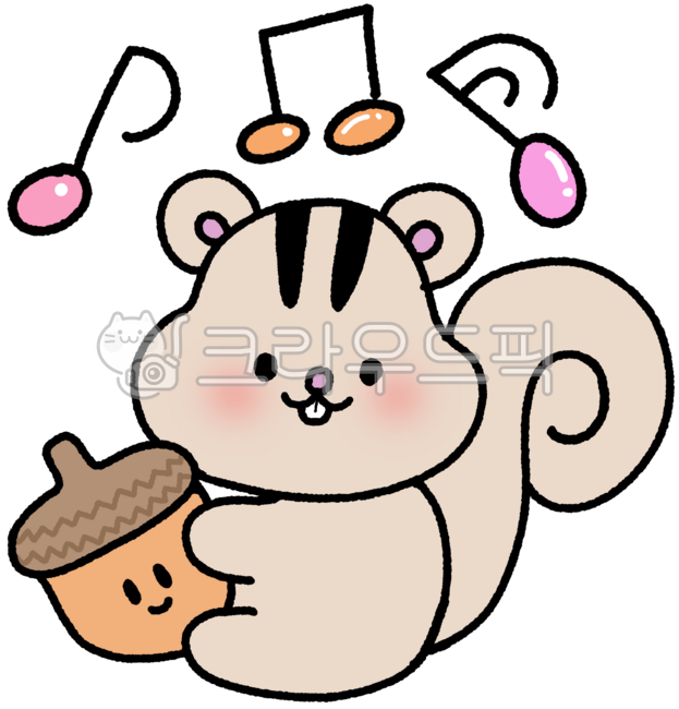 다람쥐, 가을, 일러스트, 그림, 캐릭터, 사진,이미지,일러스트,캘리그라피 - 보석바작가