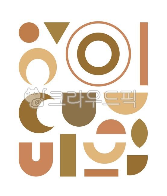 도형, 모양, 기하학적, 추상, 형태, 사진,이미지,일러스트,캘리그라피 - HwaYo작가