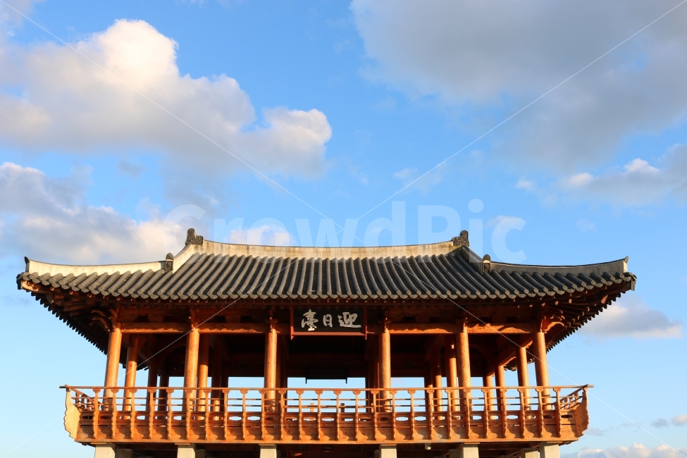 roof, korean, sky, blue, traditional, 사진,이미지,일러스트,캘리그라피 - bigbell작가