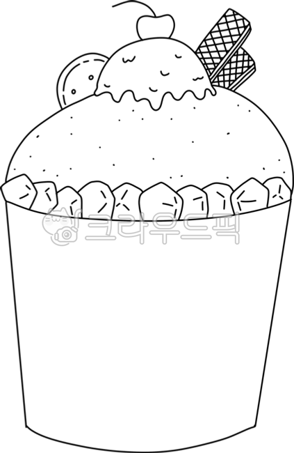 빙수, 아이스크림, 일러스트, 그림, 빙수그림, 사진,이미지,일러스트,캘리그라피 - navisky작가