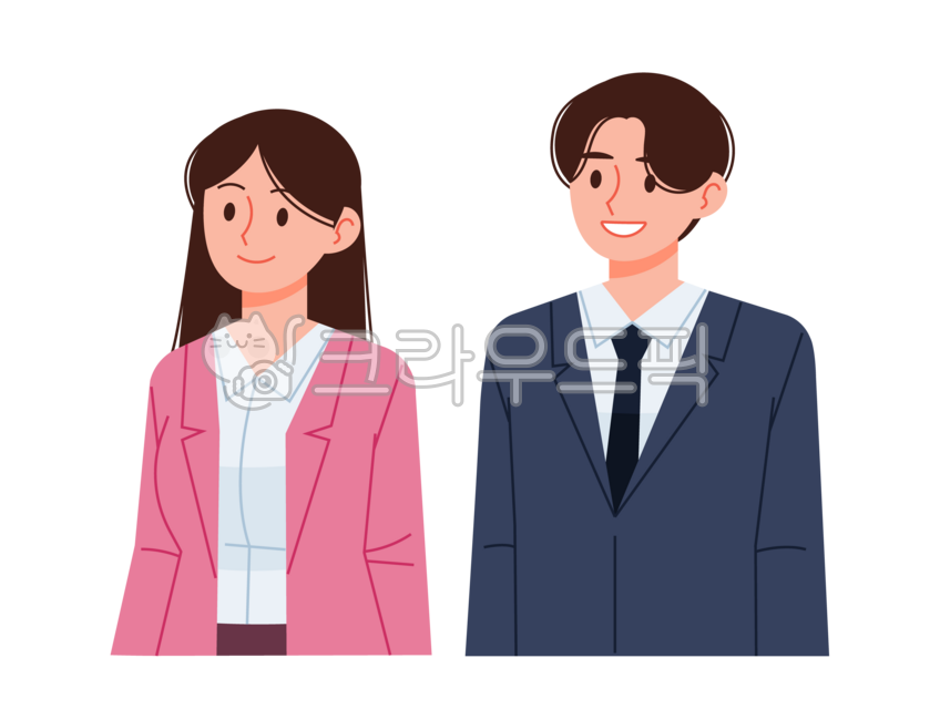 비즈니스, 비지니스, 회사원, 캐릭터, 사람, 사진,이미지,일러스트,캘리그라피 - woocat작가