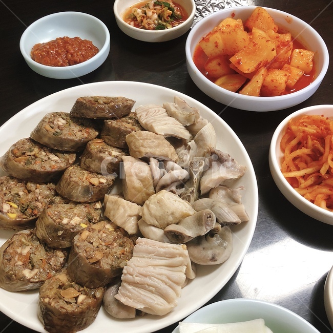 모듬순대, 순대정식, 진짜순대, 대창순대, 순대, 사진,이미지,일러스트,캘리그라피 - 삼전소녀작가