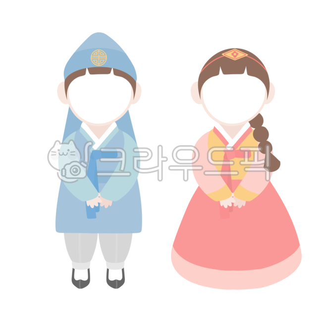 명절, 한복, 캐릭터, 일러스트, 설날, 사진,이미지,일러스트,캘리그라피 - SLEA작가