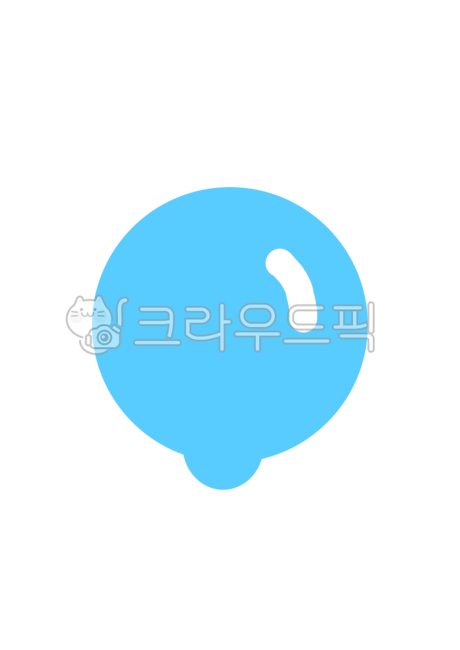 풍선, 풍선그림, 풍선도형, 동그라미, 하늘색풍선, 사진,이미지,일러스트,캘리그라피 - 보통이작가
