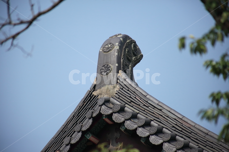 치미, 기와, 한국전통, 지붕, chiwei, 사진,이미지,일러스트,캘리그라피 - 산사람작가