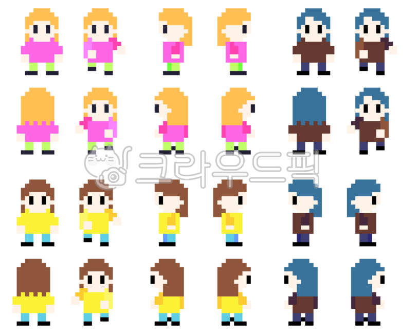 사람, 사람얼굴, 동작, 얼굴, 캐릭터, 사진,이미지,일러스트,캘리그라피 - 부생작가