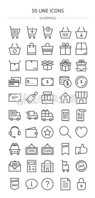 라인아이콘, 벡터, 아이콘, 세트, 라인, 사진,이미지,일러스트,캘리그라피 - 유자디자인작가