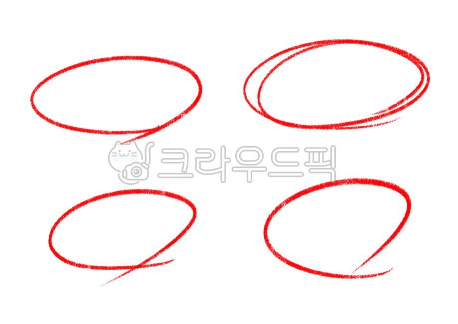 동그라미, 빨간동그라미, 빨간펜, 색연필, 빨간색연필, 사진,이미지,일러스트,캘리그라피 - 복주머니작가
