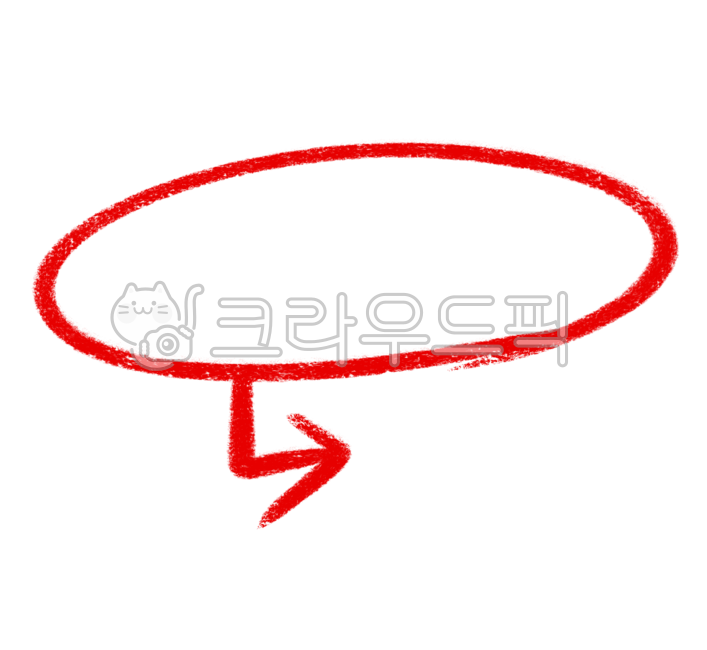 색연필, 빨간색연필, 동그라미, 화살표, 빨간펜, 사진,이미지,일러스트,캘리그라피 - 복주머니작가