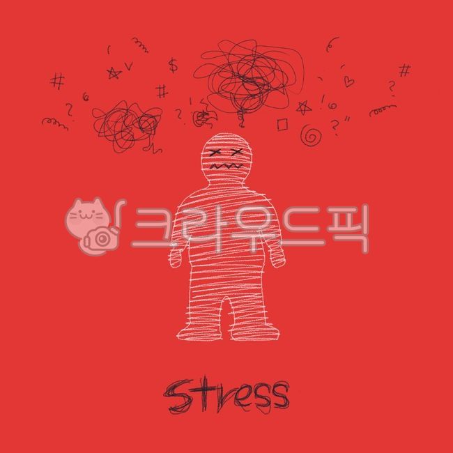 스트레스, stress, 피로, 두통, 과로, 사진,이미지,일러스트,캘리그라피 - tunasalmon작가