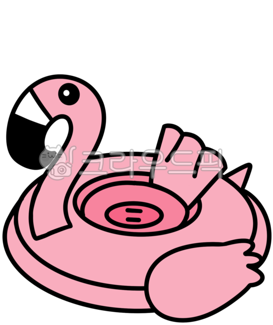 플라밍고, 홍학, 홍학튜브, 플라밍고튜브, 튜브, 사진,이미지,일러스트,캘리그라피 - 유토피아너작가