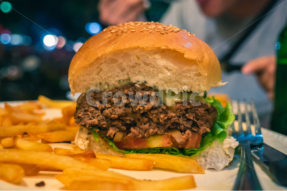 수제버거, 햄버거, 버거, 감자튀김, 햄버거세트, 사진,이미지,일러스트,캘리그라피 - jjickmuk작가