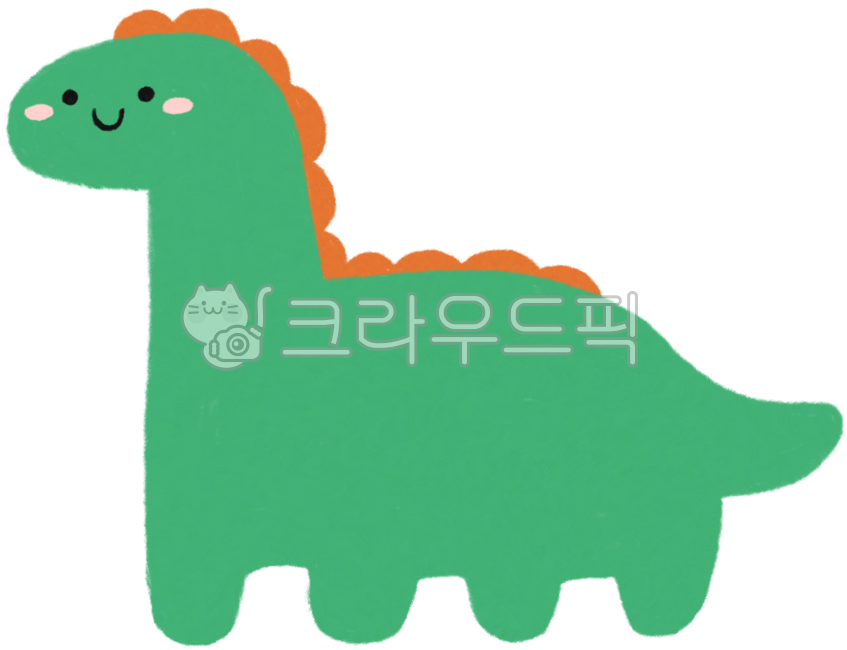 일러스트, 귀여운, 공룡, 초록색, 캐릭터, 사진,이미지,일러스트,캘리그라피 - MongRong작가