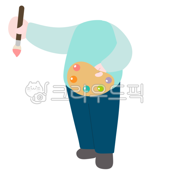 화가일러스트 어린이화가 어린이직업 직업일러스트 화가얼굴합성도안 사진이미지일러스트캘리그라피 Ruya작가