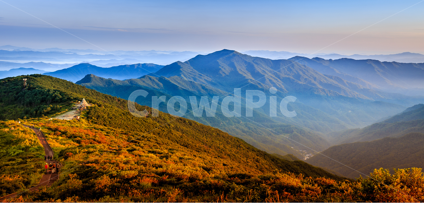 지리산, 새벽, 가을, 능선, 서북능선, 사진,이미지,일러스트,캘리그라피 - Vaun작가
