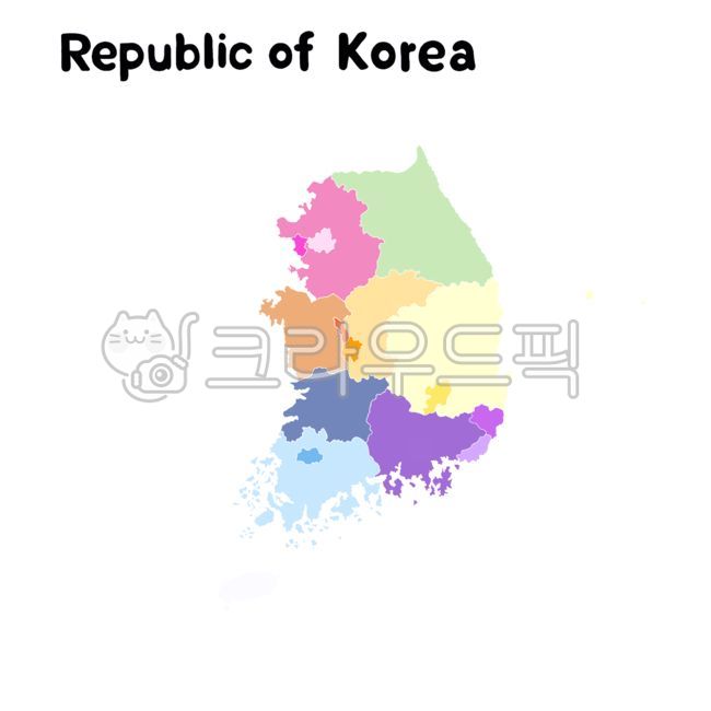 map, koreamap, 대한민국지도, 우리나라지도, 남한지도, 사진,이미지,일러스트,캘리그라피 - flowerturtle작가