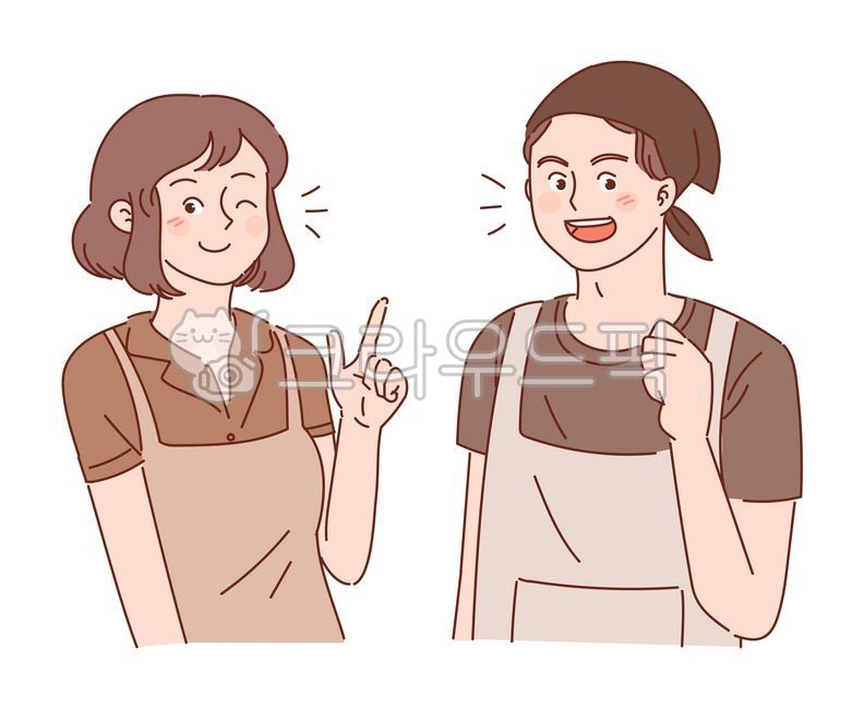 자영업자, 카페, 음식점, 레스토랑, 식당, 사진,이미지,일러스트,캘리그라피 - woocat작가