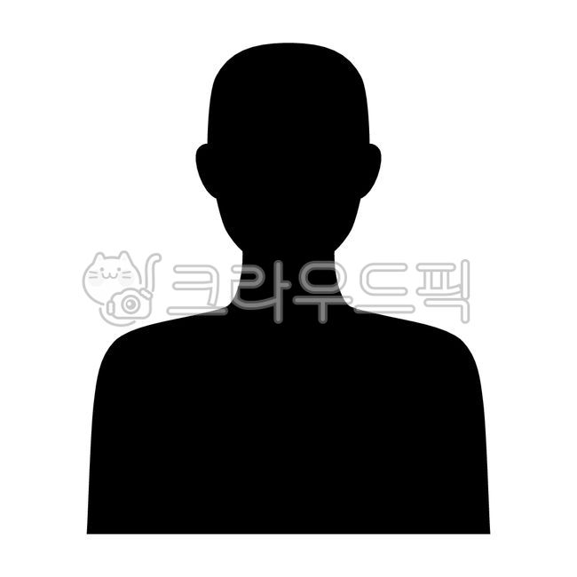 사람, 상반신, 실루엣, 픽토그램, 아이콘, 사진,이미지,일러스트,캘리그라피 - ms ggong작가