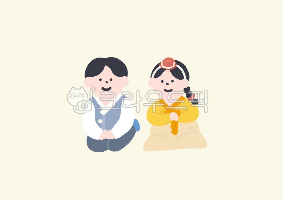 일러스트, 설날, 신정, 구정, 소망, 사진,이미지,일러스트,캘리그라피 - 실버 경작가