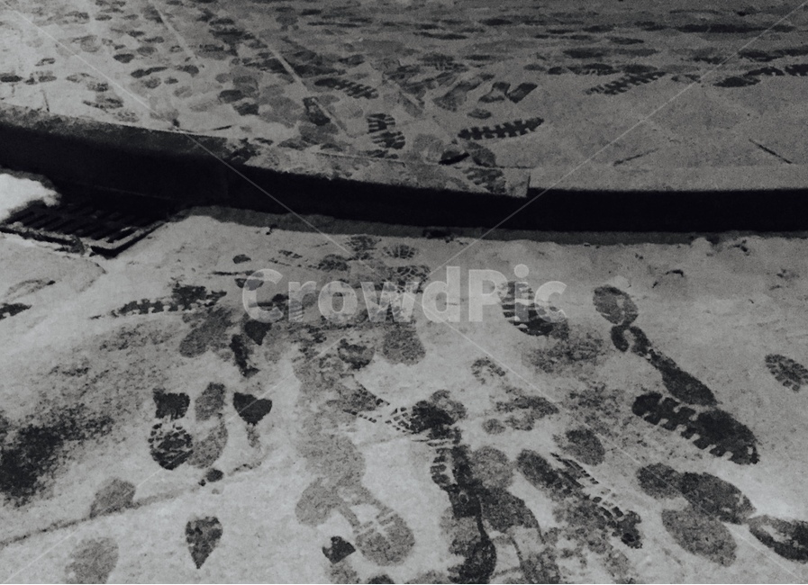 눈, snow, 발자국, footsteps, 밤, 사진,이미지,일러스트,캘리그라피 - aliseojee작가
