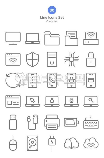 라인아이콘, 비즈니스, 벡터, 라인, 픽토그램, 사진,이미지,일러스트,캘리그라피 - 유자디자인작가