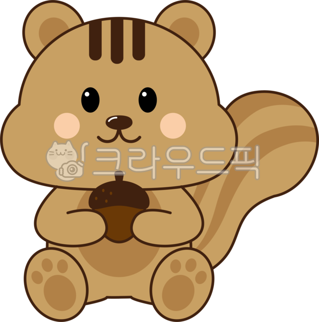 다람쥐, 캐릭터, 도토리, 다람쥐일러스트, 다람쥐그림, 사진,이미지,일러스트,캘리그라피 - muuna작가