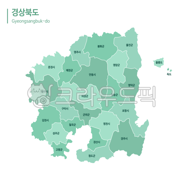 map, 지도, 경상북도지도, 경상북도, 경상도, 사진,이미지,일러스트,캘리그라피 - minnnnn작가