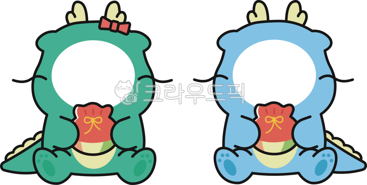 청룡, 청룡합성, 청룡일러스트, 청룡캐릭터, 복주머니, 사진,이미지,일러스트,캘리그라피 - Anyum작가