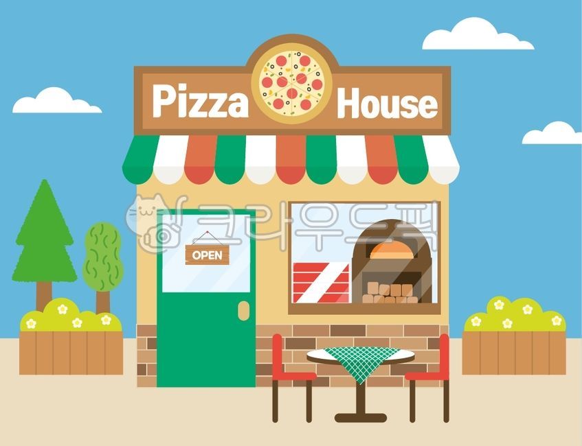 피자, 피자가게, 외식, 이탈리아, 식당, 사진,이미지,일러스트,캘리그라피 - 디자인동굴작가