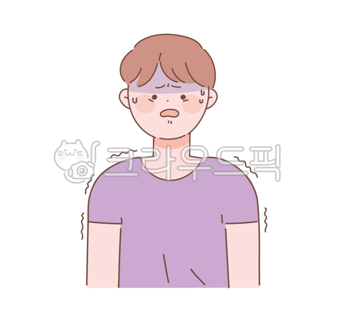 일러스트, 감정, 심리, 표정, 귀여운, 사진,이미지,일러스트,캘리그라피 - woocat작가