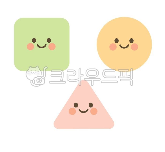 캐릭터, 도형, 네모, 동그라미, 세모, 사진,이미지,일러스트,캘리그라피 - smiso1104작가