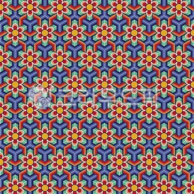 한국전통문양, 한국전통패턴, 단청무늬, 기하학무늬, 패턴디자인, 사진,이미지,일러스트,캘리그라피 - dals작가