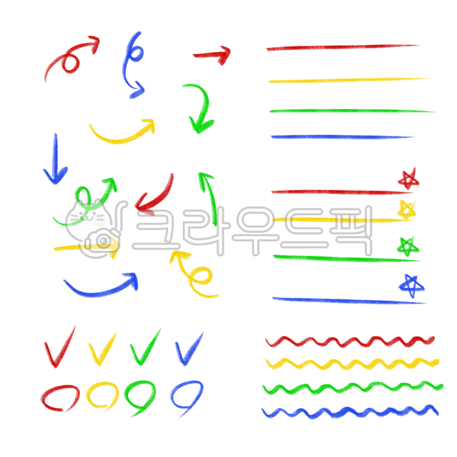 동그라미, 색연필, 빨간색, 빨간펜, 색연필그림, 사진,이미지,일러스트,캘리그라피 - 라리작가