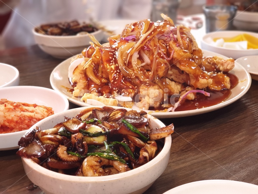 중국집, 짜장면, 탕수육, 중국요리, 음식, 사진,이미지,일러스트,캘리그라피 - 율리퐁작가