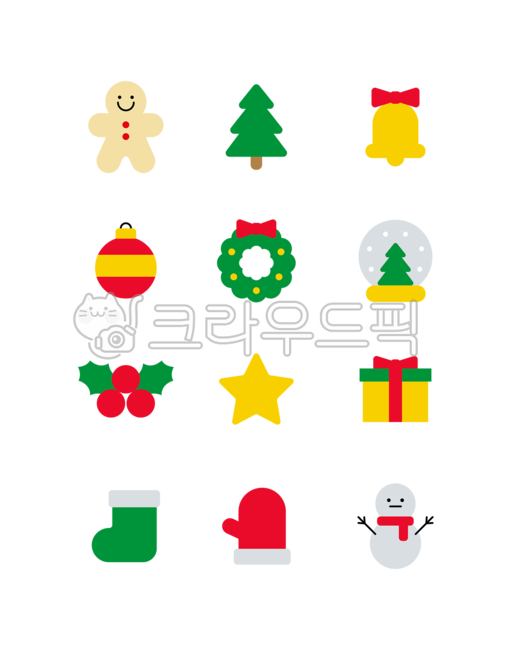 아이콘, 크리스마스, 성탄절, 겨울, 12월, 사진,이미지,일러스트,캘리그라피 - HwaYo작가