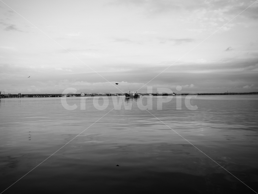 바다, 흑백, 흑백사진, 배, 일상, 사진,이미지,일러스트,캘리그라피 - maeng_gu작가