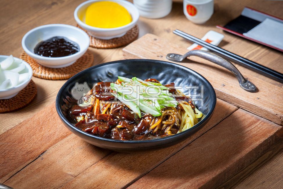 짜장면, 자장면, 짜장, 면, 면요리, 사진,이미지,일러스트,캘리그라피 - 미미스튜디오작가
