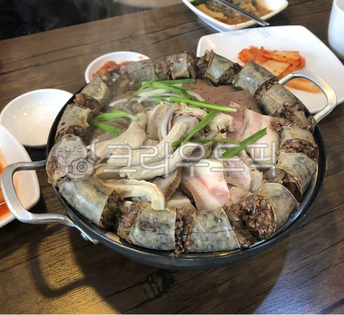 순대, 내장, 맛있는, 순대전골, 모둠순대, 사진,이미지,일러스트,캘리그라피 - Raran작가