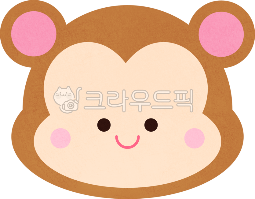 동물, 캐릭터, 원숭이, 아이콘, 동물얼굴, 사진,이미지,일러스트,캘리그라피 - mimi grim작가