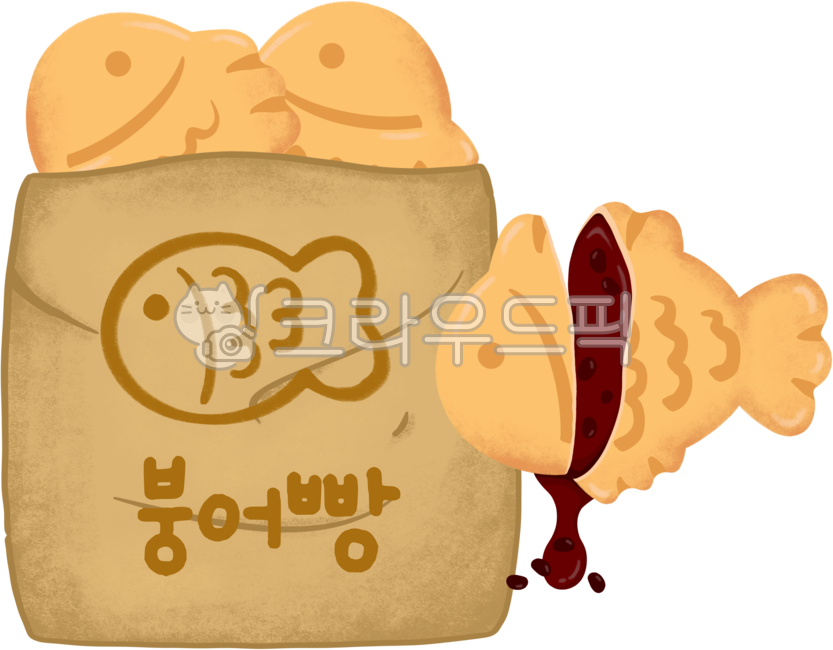 붕어빵, 팥붕어빵, 붕어빵모양, 붕어빵메뉴판, 붕어빵틀, 사진,이미지,일러스트,캘리그라피 - 띠네 디자인작가