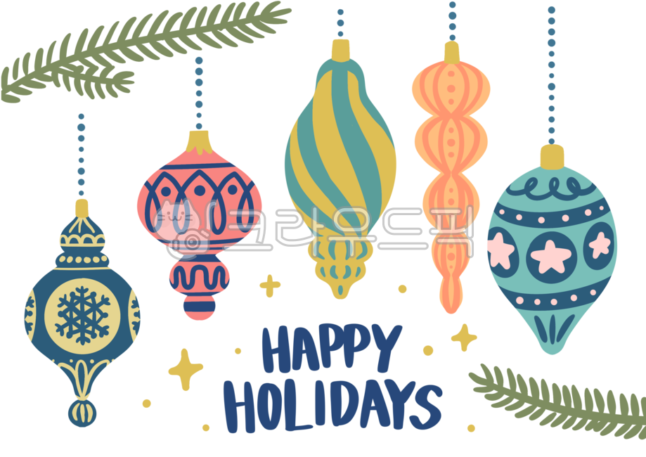 크리스마스, 오너먼트, 장식, 트리, 일러스트, 사진,이미지,일러스트,캘리그라피 - grim작가